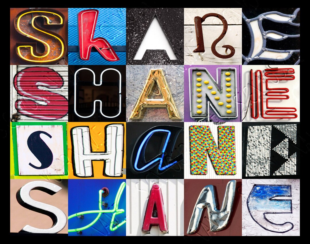 Personalized Poster Featuring SHANE Showcased in Photos of Letters From ...