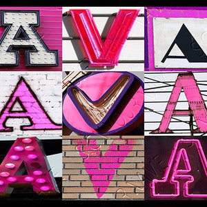 AVA Personalized Poster Featuring Photos of Sign Letters; Typography ...