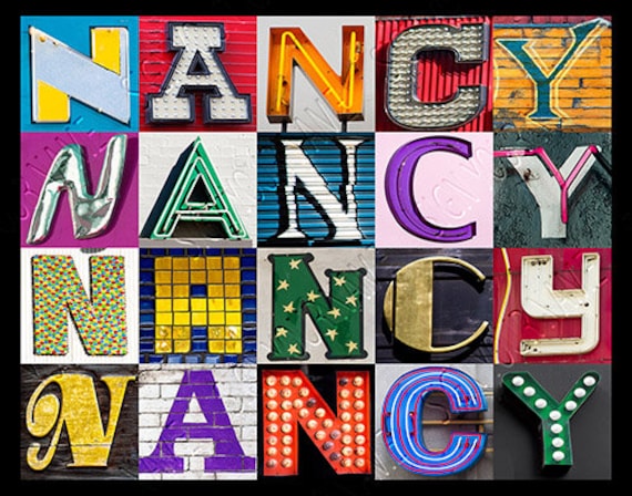 Personalized Poster Featuring NANCY Showcased in Photos of | Etsy