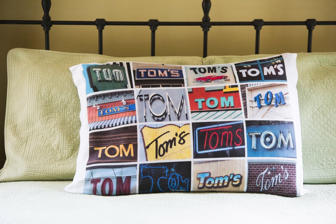 Personalized Pillow Cases Featuring NAMES in Sign Photos; Custom Pillow ...