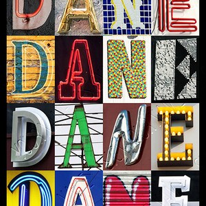 Personalized Playing Cards Featuring the Name DANE in Letters From ...