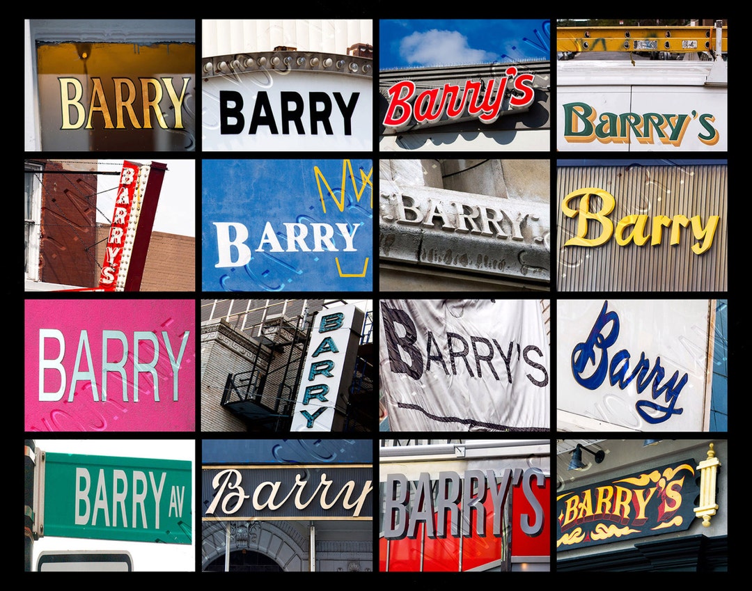 Personalized Poster Featuring BARRY Showcased in Photos of Actual Signs ...