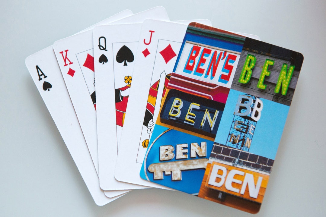 Custom Playing Cards Featuring the Name BEN in Actual Sign Photos ...