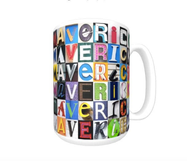 Personalized Coffee Mug Featuring the Name MAVERICK in Sign Letter ...