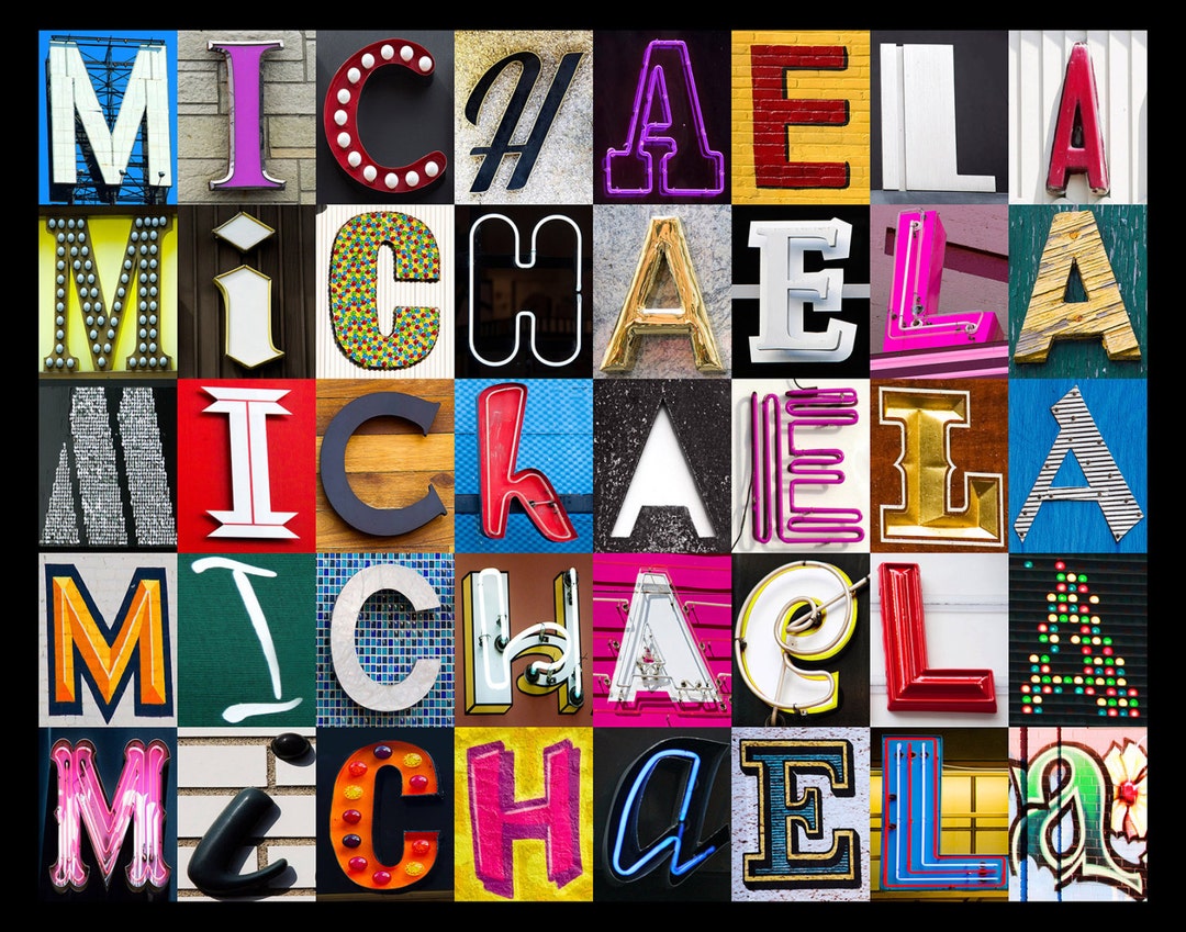 Personalized Poster Featuring MICHAELA Showcased in Photos of Sign ...