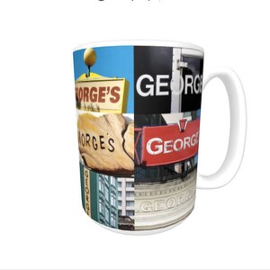 Personalized Coffee Mug Featuring the Name GEORGE in Photos of Signs ...