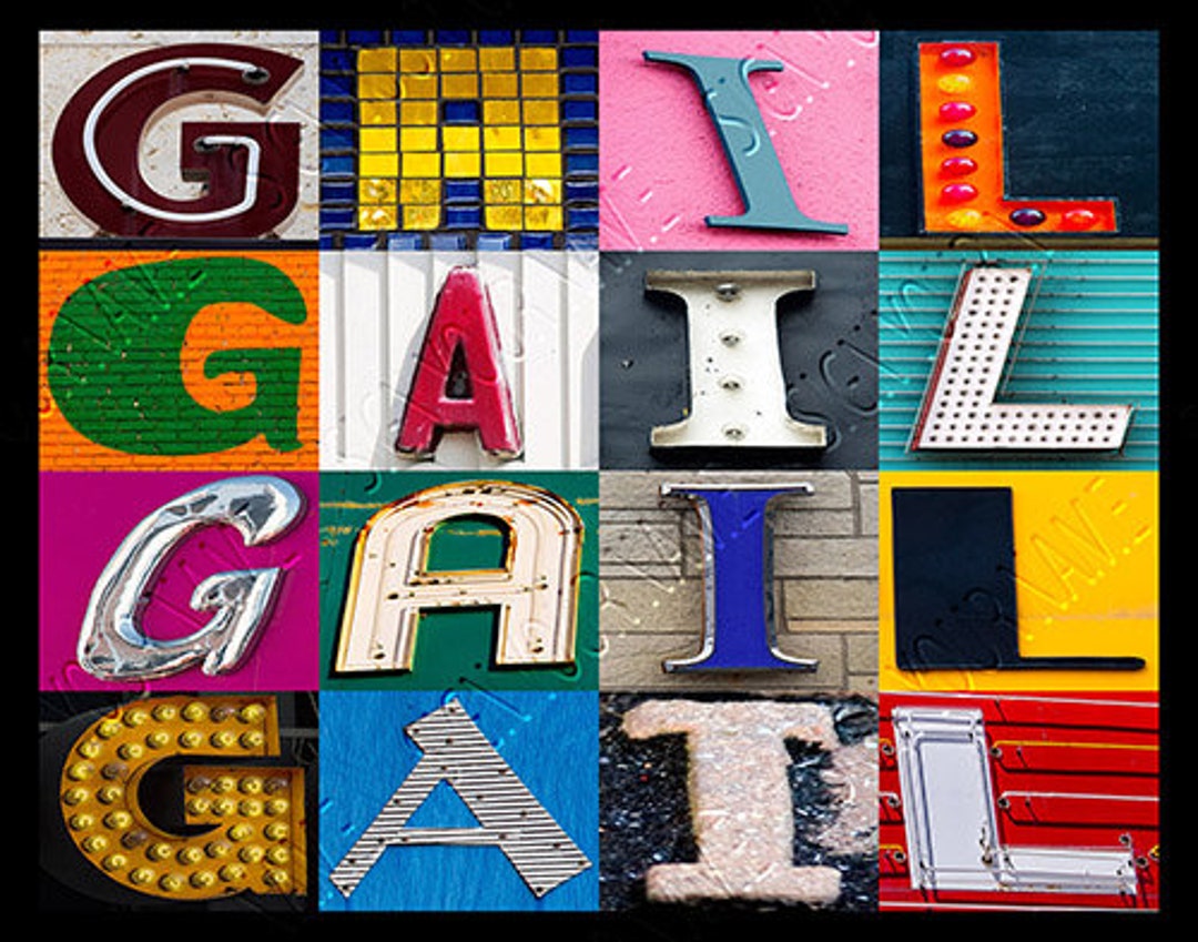 GAIL Personalized Poster Featuring Photos of Letters From Actual Signs ...