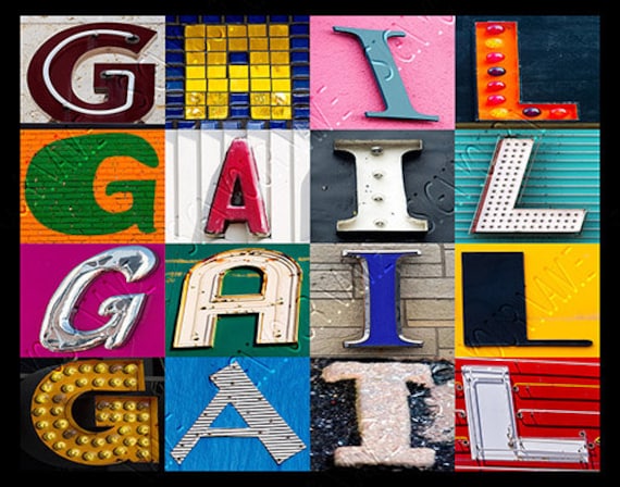 GAIL Personalized Poster Featuring Photos of Letters From | Etsy