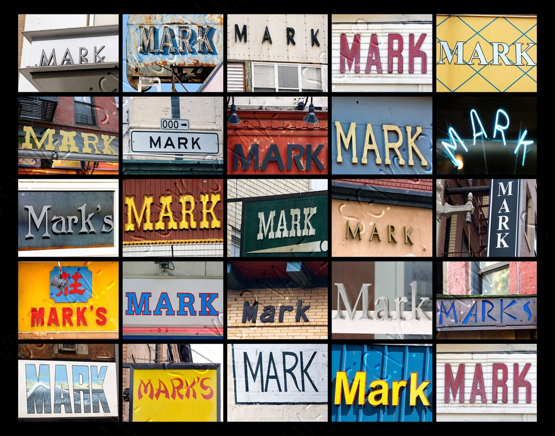 Personalized Poster Featuring MARK version 2 25 Signs in - Etsy
