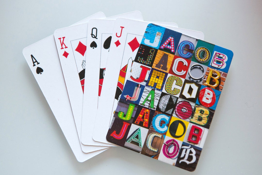 JACOB Personalized Playing Cards Featuring the Name in Letters From ...