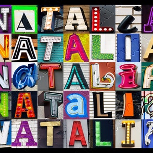 NATALIA Personalized Poster Featuring Photos of Sign Letters ...