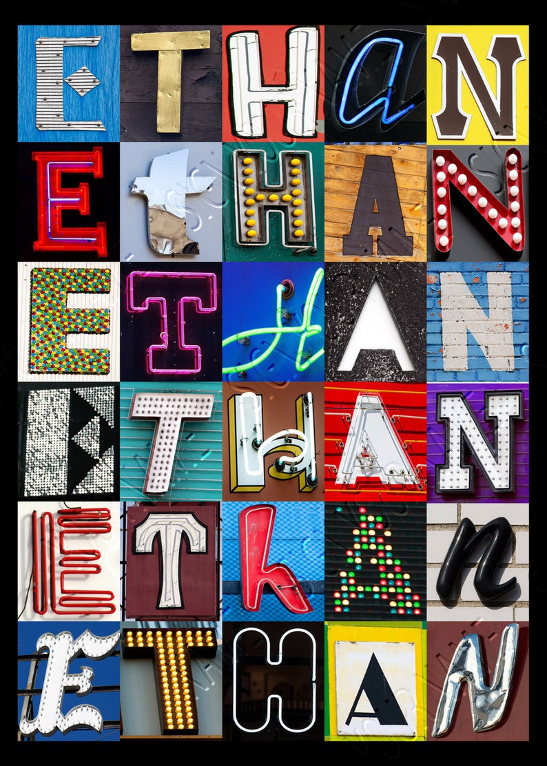 Personalized Playing Cards Featuring the Name ETHAN in Letters - Etsy