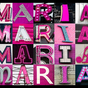 MARIA Personalized Poster Featuring Photos of Alphabet Letters From ...
