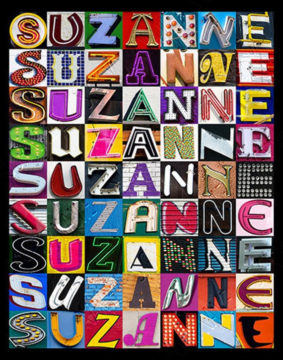 Personalized Poster Featuring SUZANNE Showcased in Photos of | Etsy