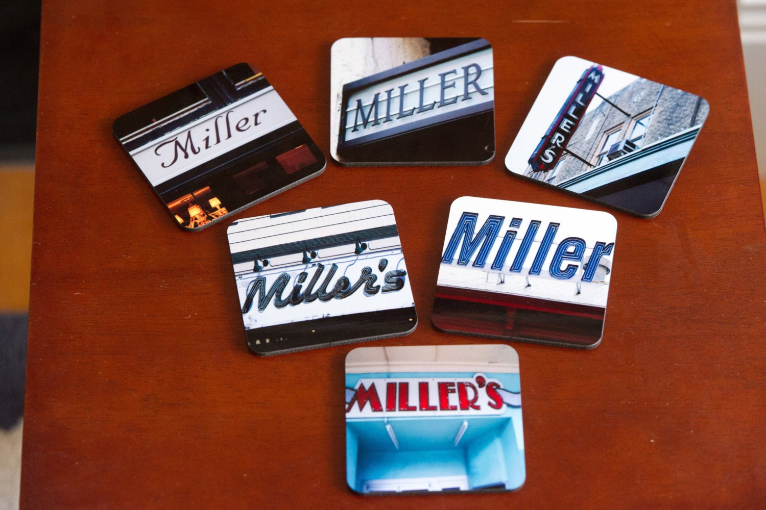 Personalized Coasters Featuring Names From Photos of Signs | Etsy