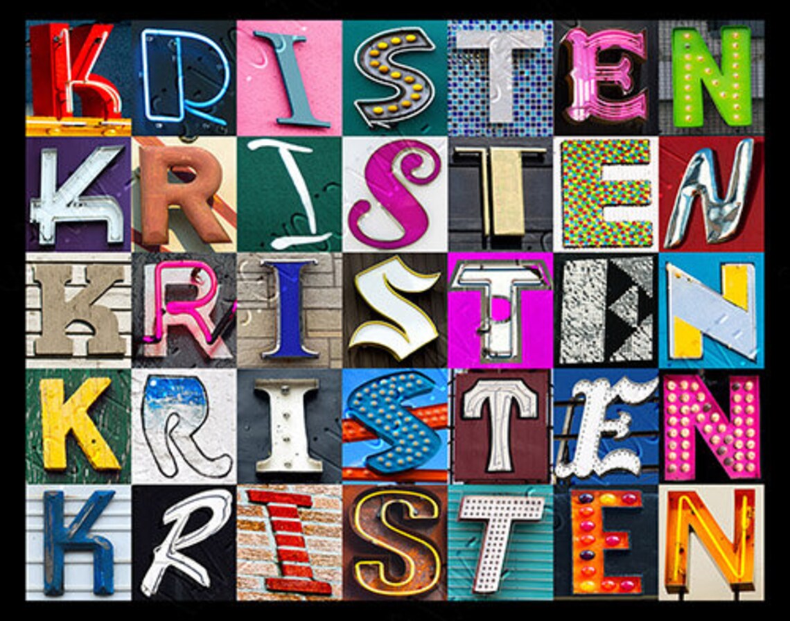 KRISTEN or KRISTIN Personalized Poster Featuring Showcased in Photos of ...