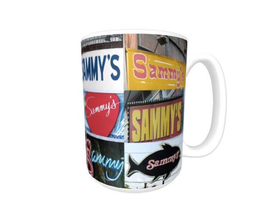 Personalized Coffee Mug Featuring the Name SAMMY in Photos of | Etsy