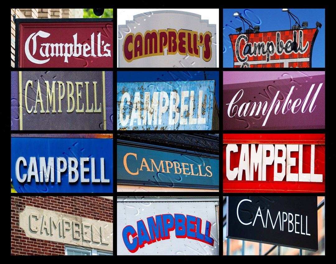 Personalized Poster Featuring CAMPBELL in Photos of Actual Signs; Art ...