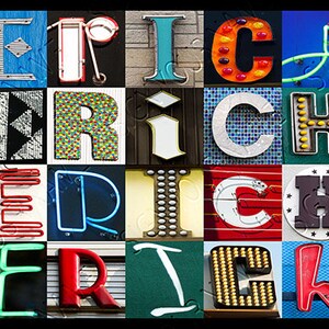 ERIC or ERICH Personalized Poster Featuring Photos of Sign Letters ...