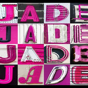 JADE Personalized Poster Featuring Photos of Letters From Signs ...