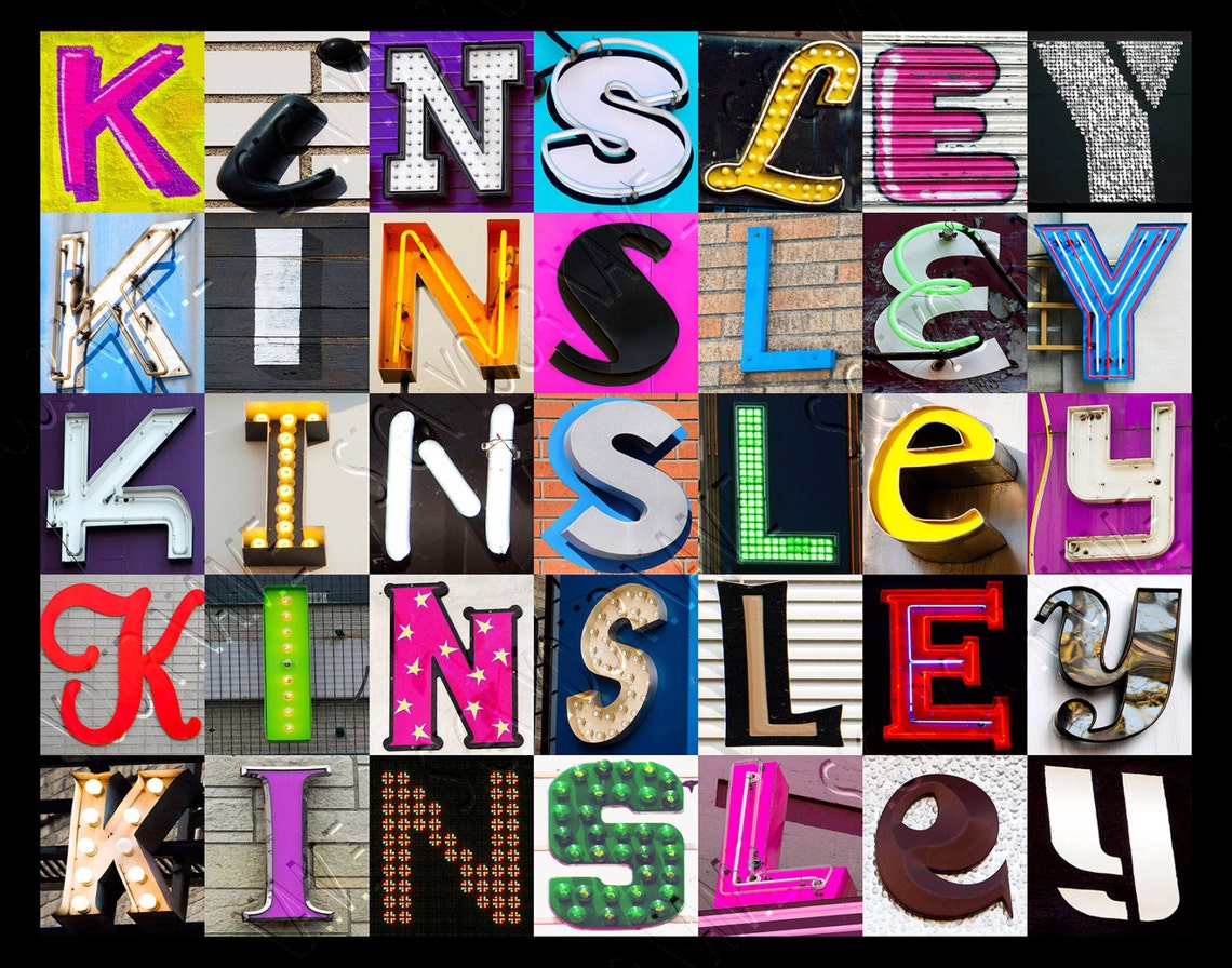 Personalized Poster Featuring KINSLEY Showcased in Photos of Sign ...
