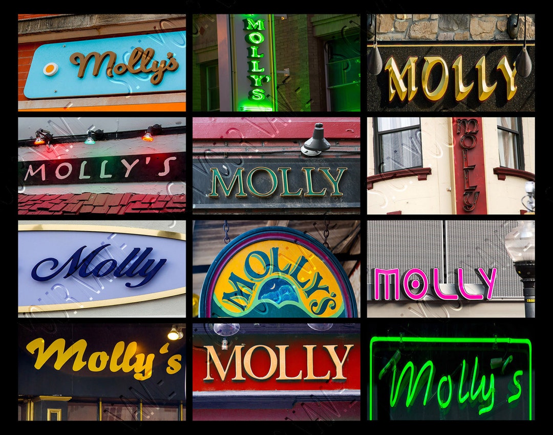 MOLLY Personalized Poster Featuring Photos of Actual Signs; Art Print ...