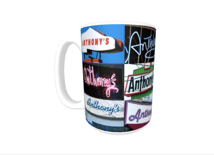 Personalized Coffee Mug Featuring the Name ANTHONY in Photos | Etsy