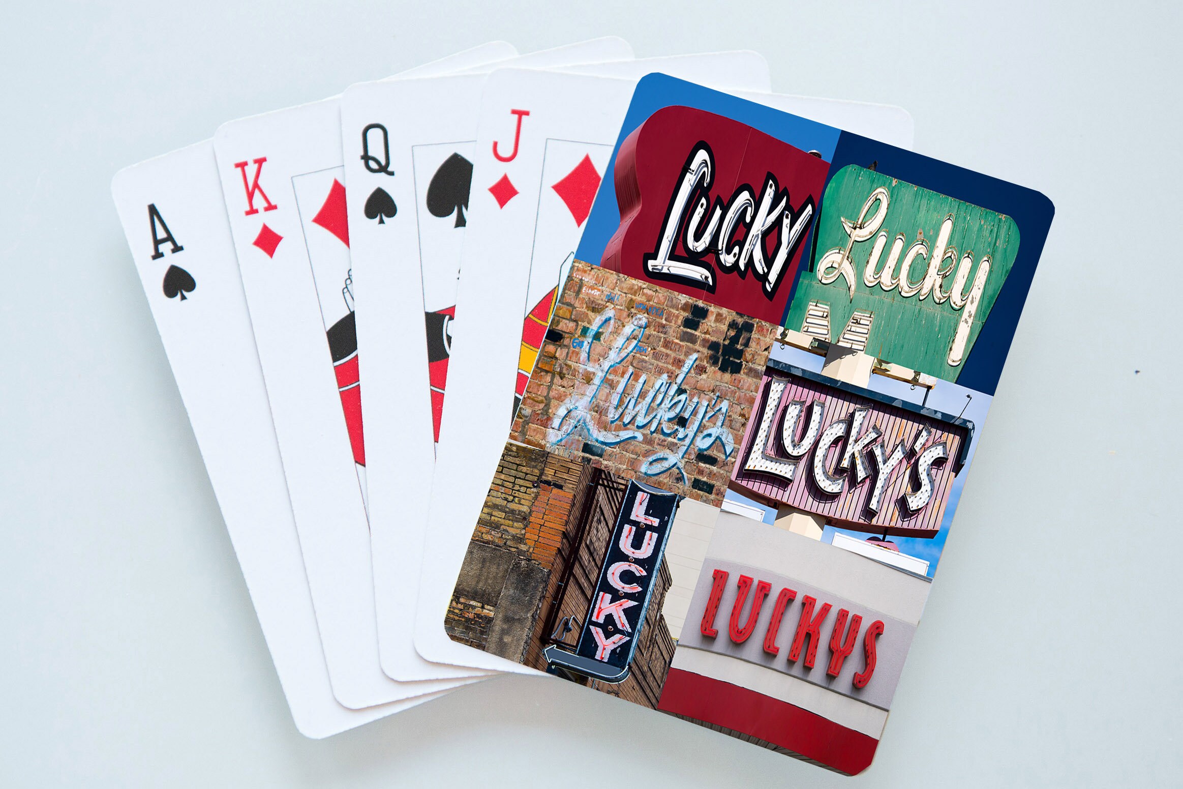 Custom Playing Cards featuring the name LUCKY in actual sign | Etsy