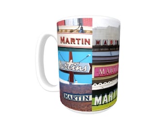 Personalized Coffee Mug Featuring the Name MARY in Photos of | Etsy