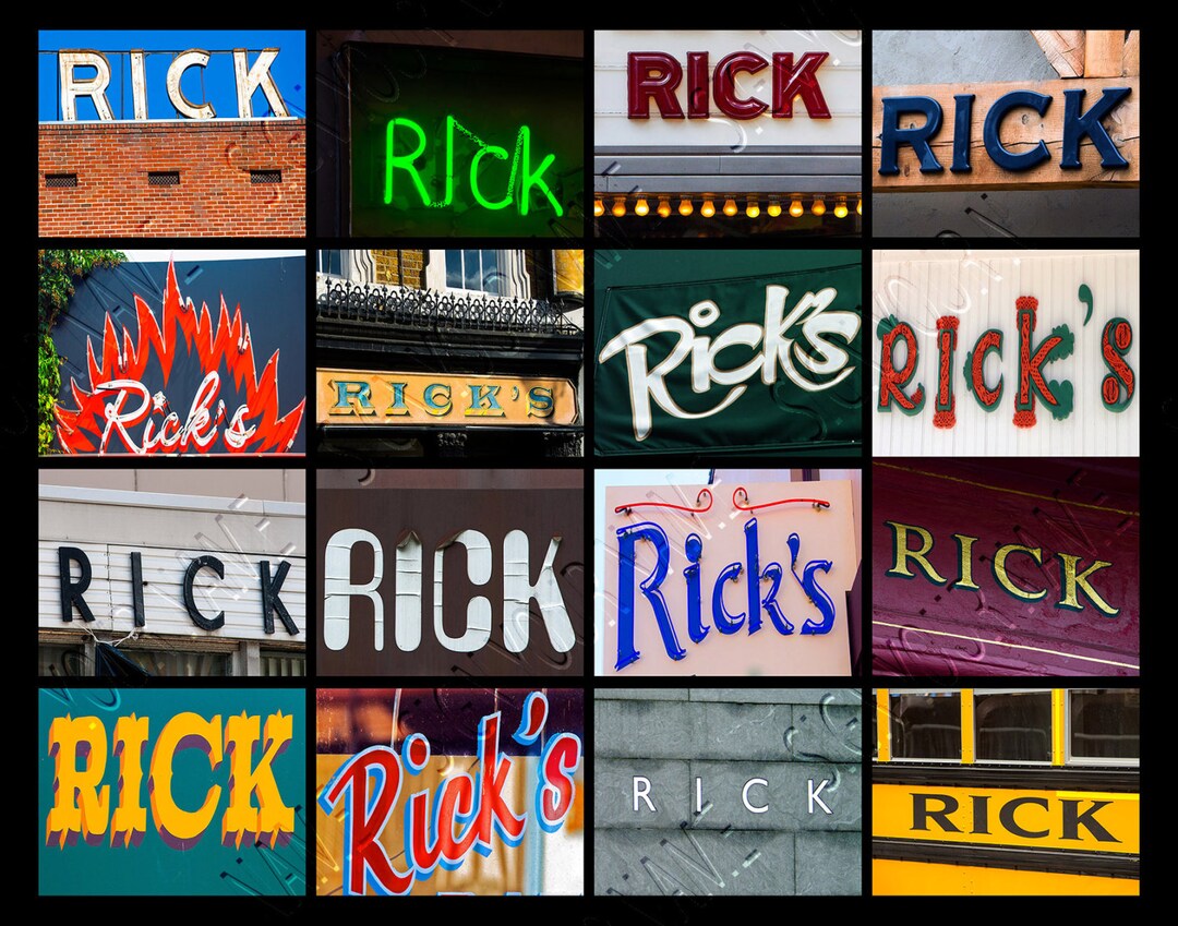 Personalized Poster Featuring RICK in Photos of Actual Signs Art Print ...