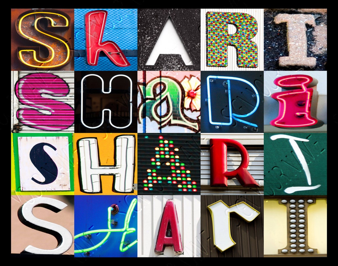Personalized Poster Featuring SHARI Showcased in Photos of Letters From ...