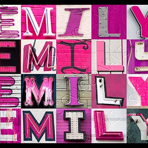 EMILY or EMILIE Personalized Poster Featuring Photos of Letters From ...