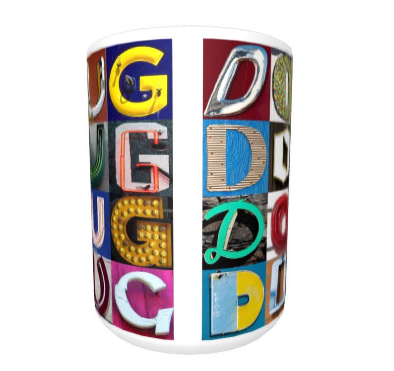 Personalized Coffee Mug Featuring the Name DOUG in Sign Letter - Etsy