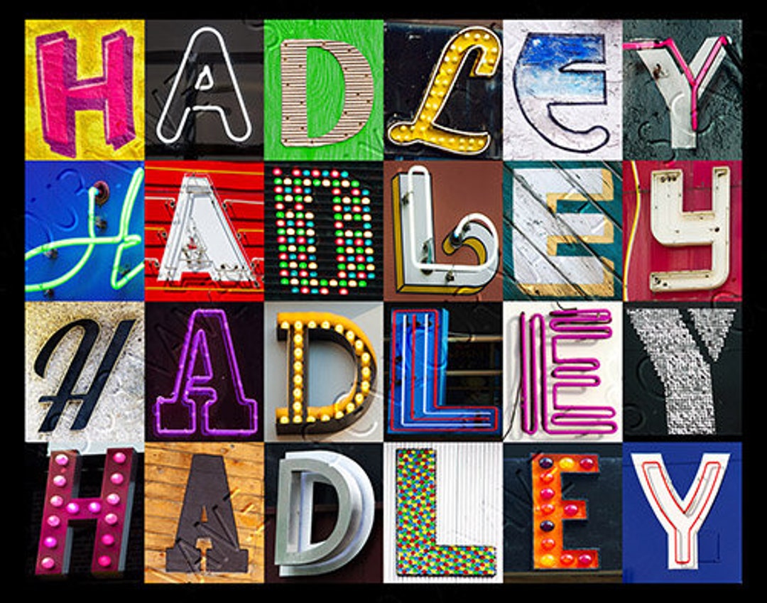 HADLEY or HADLEE Personalized Poster Featuring Showcased in Photos of ...