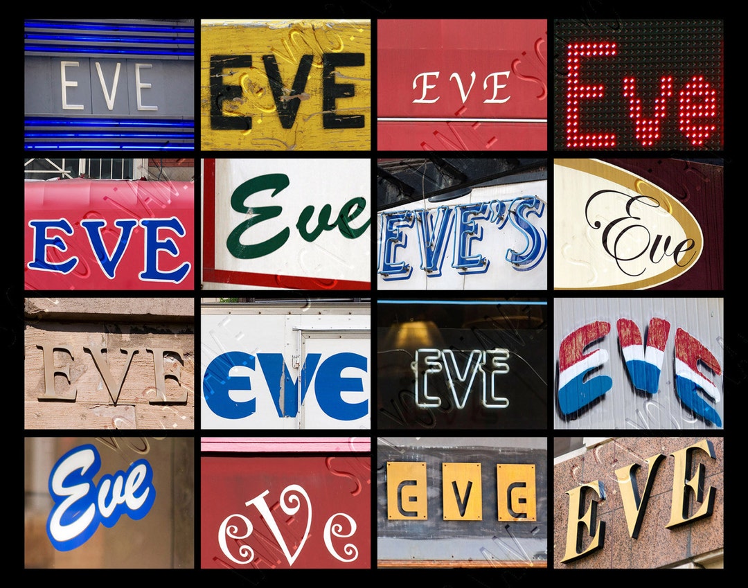 Personalized Poster Featuring EVE Showcased in Photos of Actual Signs ...