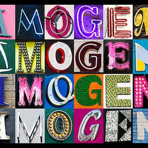 IMOGEN Personalized Poster Featuring Photos of Sign Letters; Typography ...