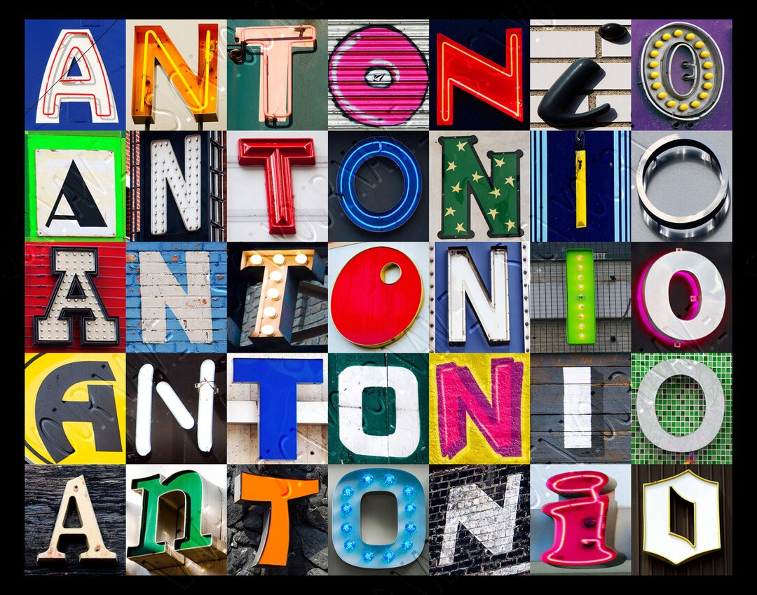 Personalized Poster Featuring ANTONIO Showcased in Photos of Sign ...