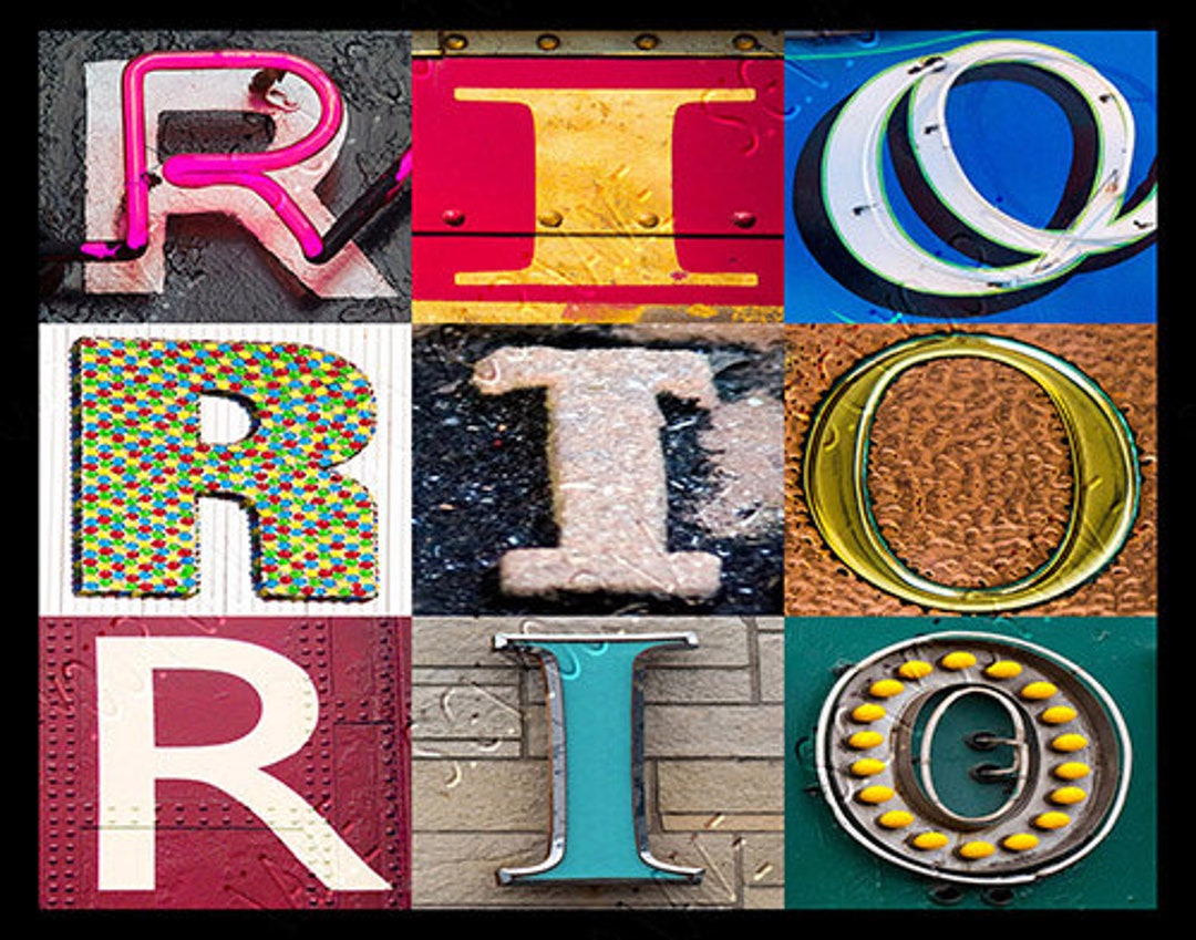 Personalized Poster Featuring RIO in Photos of Alphabet Letters From ...