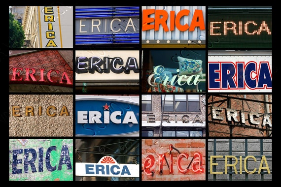 Personalized Poster Featuring ERICA Showcased in Photos of | Etsy