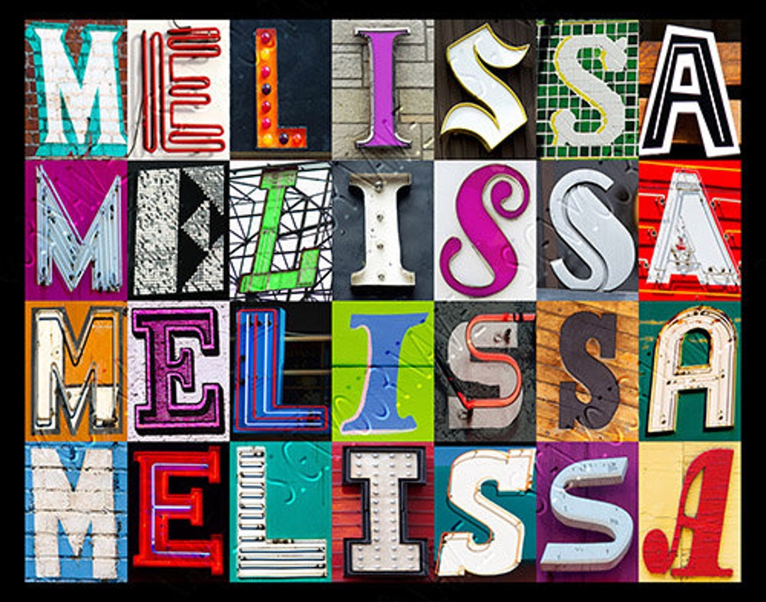 MELISSA Personalized Poster Featuring Photos of Letters From Signs ...