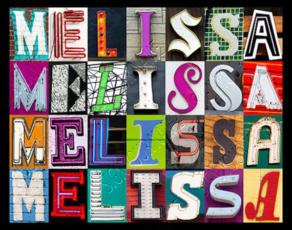 MELISSA Personalized Poster Featuring Photos of Letters From - Etsy