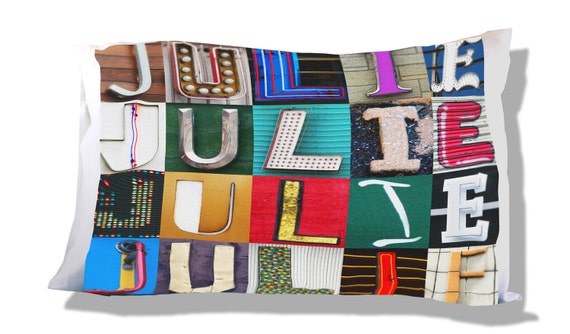 Personalized Pillow Case featuring DAISY in sign photos; Custom pillow ...