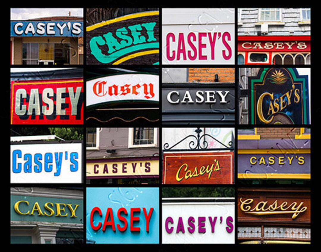 CASEY Personalized Poster Featuring the Name in Photos of Actual Signs ...