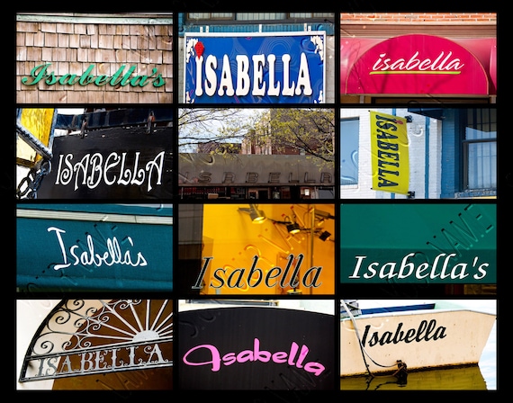 Personalized Poster featuring ISABELLA in photos of actual | Etsy