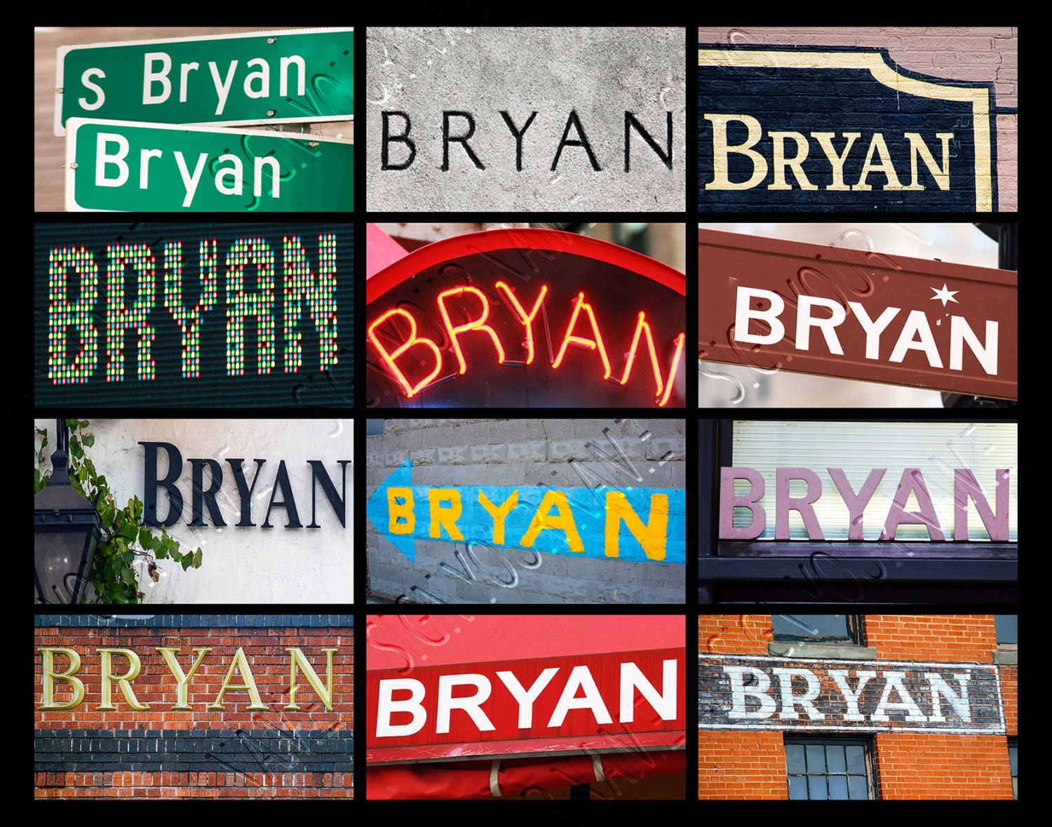 Personalized Poster Featuring BRYAN Showcased in Photos of - Etsy