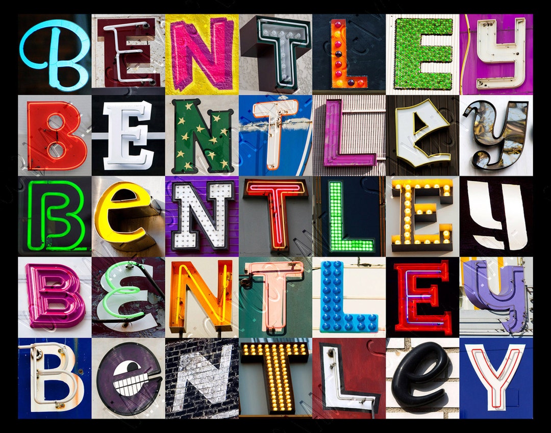 Personalized Poster Featuring BENTLEY Showcased in Photos of Sign ...