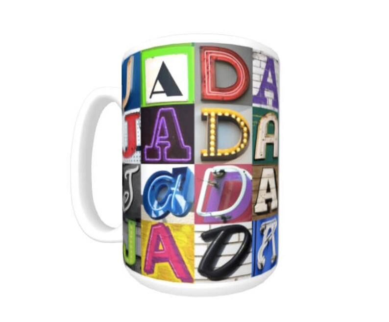 Personalized Coffee Mug Featuring the Name JADA in Sign Letter - Etsy