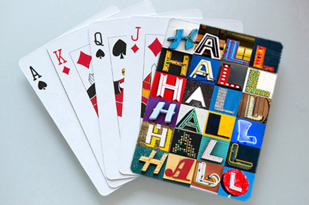 HALL Personalized Playing Cards Featuring the Name in Letters From ...