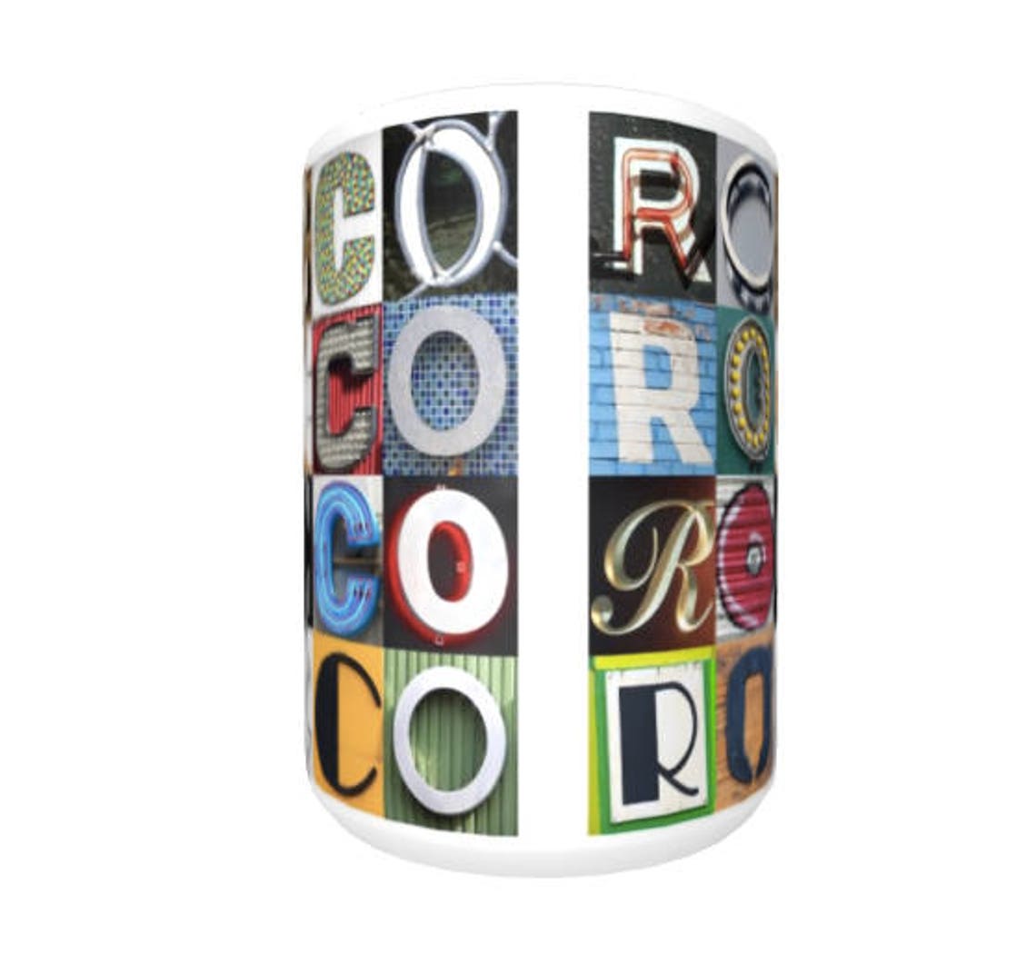 Personalized Coffee Mug Featuring the Name ROCCO in Sign Letter Photos ...