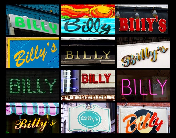 Personalized Poster Featuring BILLY in Photos of Actual Signs | Etsy